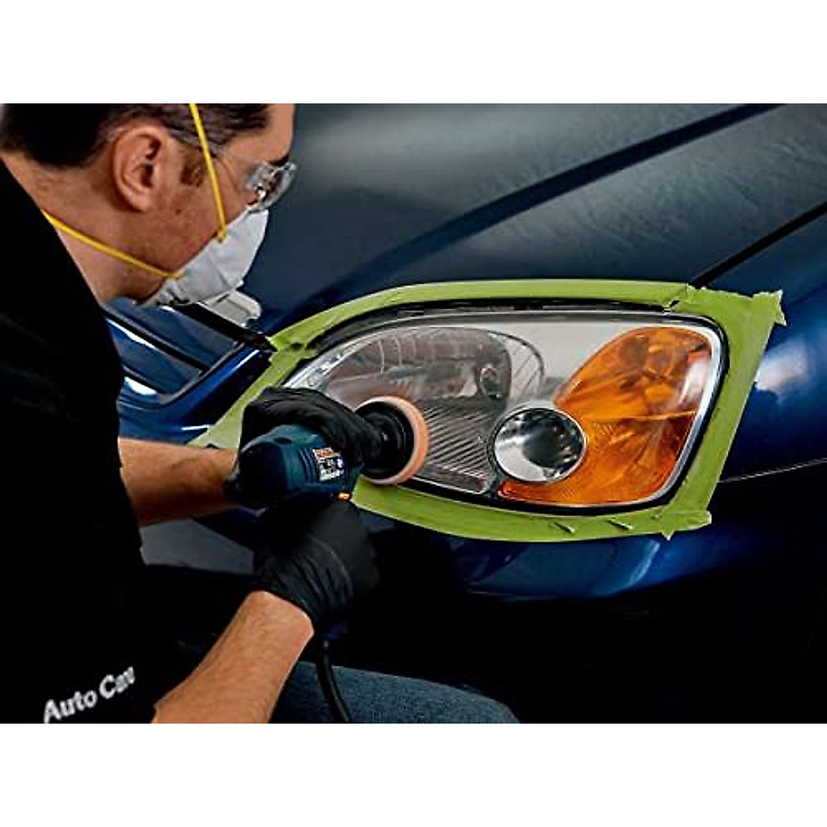 3M Auto Restore and Protect Headlight Restoration Kit, Use On Plastic Lenses, Headlights, Taillight, Fog Lights and More, Includes Sanding Discs, Headlight Clear Coat Wipes, Foam Pad and Glove (39194)