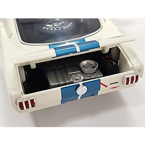 1965 Shelby GT 350R #7 "Stirling Moss White with Blue Stripes Limited Edition to 516 Pieces Worldwide 1/18 Diecast Model Car by Acme A1801814