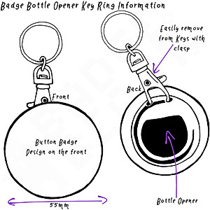 I Love Fisting - 55mm Button Badge Bottle Opener Key Ring