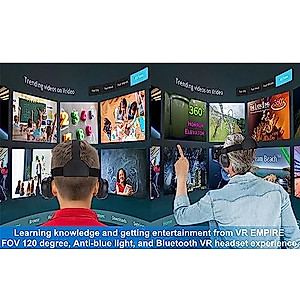 VR Headsets for Phone Cell Phone Virtual Reality headsets VR Headset VR Set 3D Glasses Helmets VR Goggles for TV Movies Video Games Compatible to iOS Android Support 4.7” to 7.3” Mobile Screen (B100)