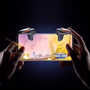 BoxWave Gaming Gear Compatible With Honor 8S - Touchscreen QuickTrigger Auto, Trigger Buttons Autofire Gaming Mobile FPS - Jet Black