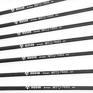 Musen Archery 30/28 Inch Carbon Practice Targeting Arrows with Removable for Youth Compound & Recurve Bow Target (Pack of 12)