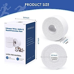 ZHIUGUZILLA Athletic Sport Tape | 3 Pack White Athletic Sports Tape | | Sports Tape Athletic for Sport Trainers & First Aid Injury Wrap | 1.5 Inch*15 Yards（White）
