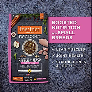 Instinct Raw Boost Small Breed Grain Free Recipe with Real Chicken Natural Dry Dog Food, Bag, 10 Pound (Pack of 1)