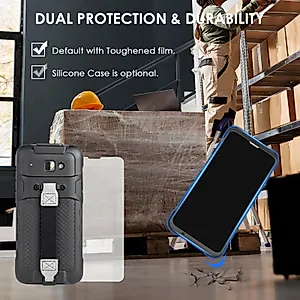 Posunitech Android 13 Barcode Scanner Handheld Mobile Computer 4GB+64GB Rugged Data Terminal PDA with 1D/2D Zebra-SE4710 Reader Bluetooth Wi-Fi 6 NFC 4G for Logistics, Warehouse, Retail