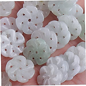 EXCEART 10pcs Blush Set Beaded Bracelet Kit Jewelry Kit Craft Beads Kit Spacer Beads Loose Beads Jade Waist Chain Lip Gloss Set Flat Beads Jewelery Making Beads Gemstone Flower Beads