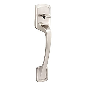 Kwikset Prague Handle Only w/Pismo Knob in Satin Nickel with Microban