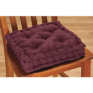 Tufted Booster Cushion, Burgundy