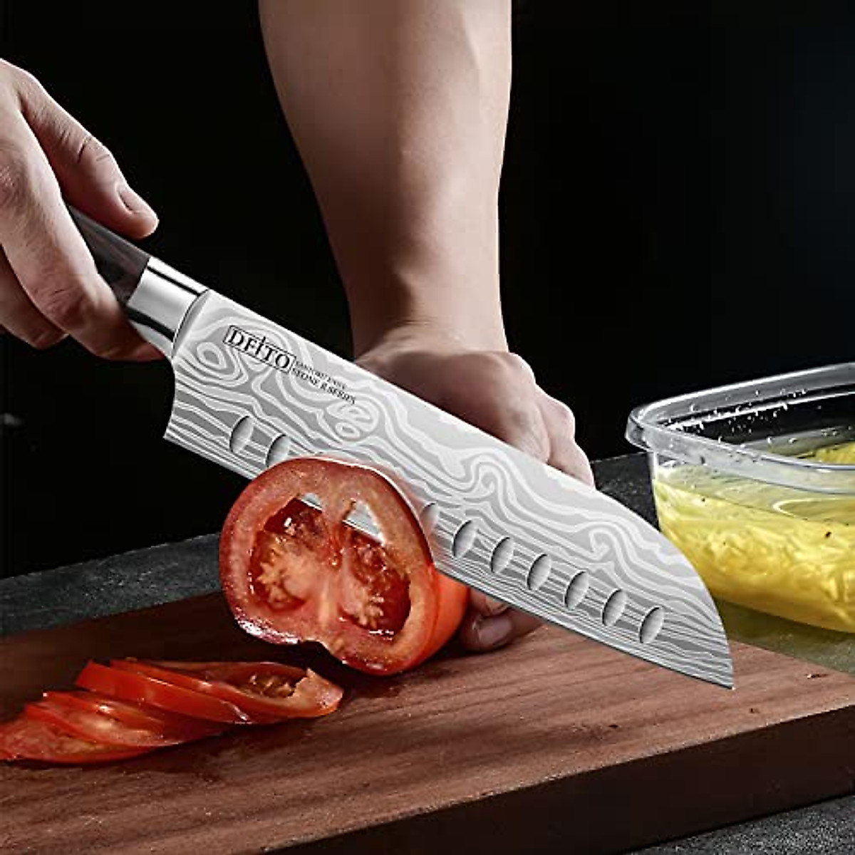 Dfito Chef Knife 3PCS, Professional Kitchen Knives,High Carbon Stainless Steel Chefs Knife Set, Ultra Sharp Blade, Ergonomic Handle and Gift Box for Home or Restaurant…