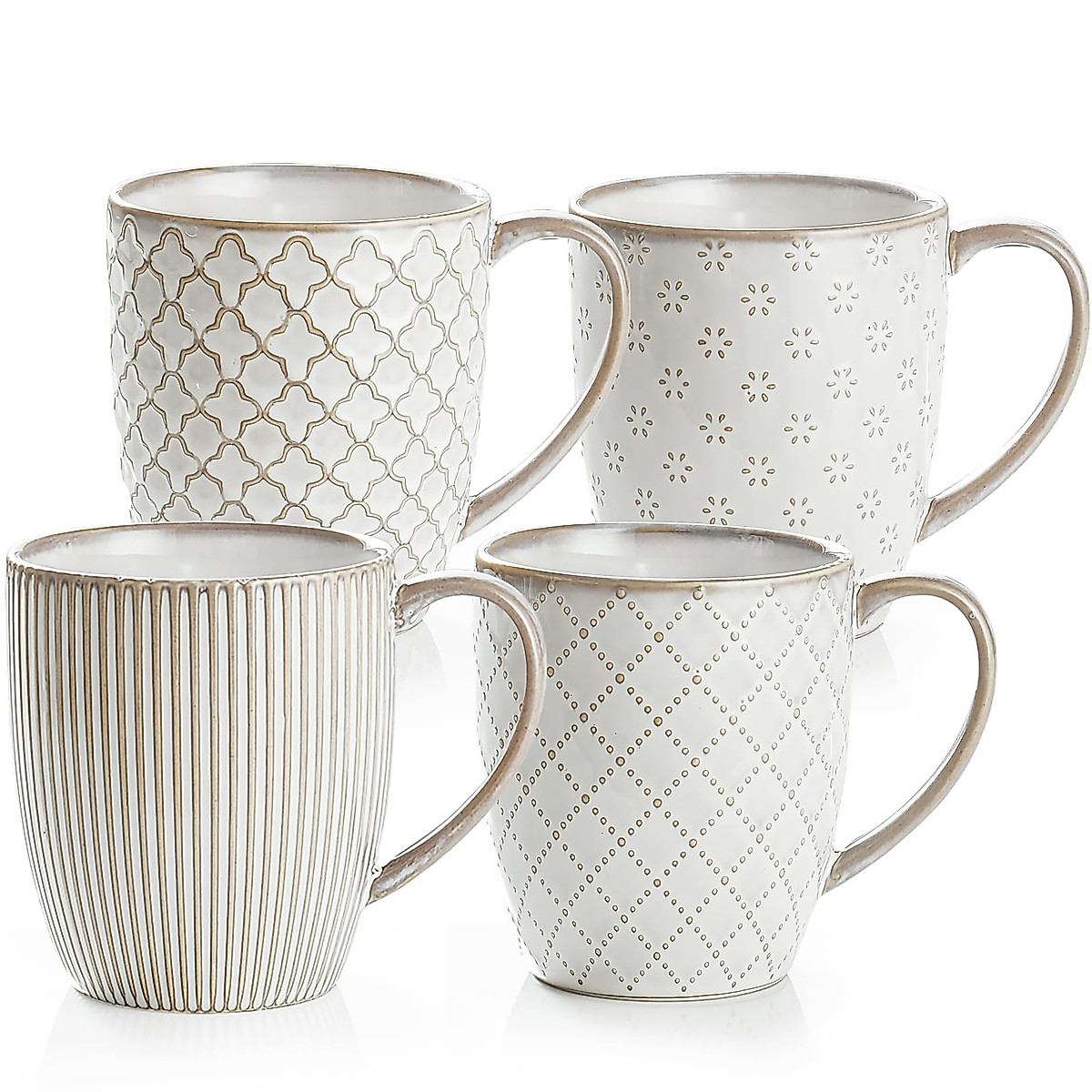 getstar Coffee Mugs Set of 4, Ceramic 18 oz Coffee Mug Microwave and Dishwasher Safe, Coffee Cups Ceramic with Big Handle