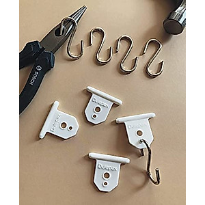 RV Awning Hooks, RV Awning Light Clips for Christmas Camping Awning Lights Decor, Hang Clothes,Hang Plants and More.Easily Slide Into RV Awning Roller Bar Channel (12 PCS)