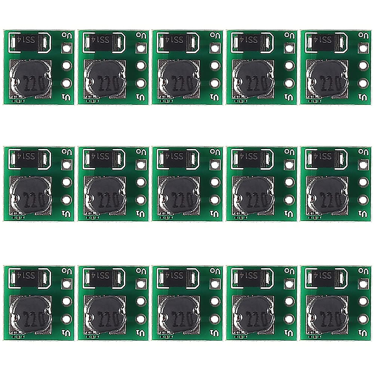 15Pcs 0.9-5V to 5V DC-DC Step Up Power Module 1.5V 1.8V 2.5V 3V 3.3V 3.7V 4.2V to 5V Voltage Boost Converter Board