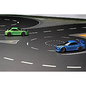 CALLPHA Race Track Scene Mat Vehicles Model Turbo Racing 1/76 Mini RC Car Parts Plastic Rubber Race Track (90 * 60cm)
