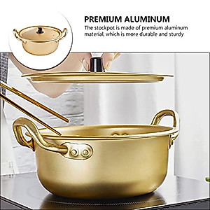 Korean Ramen Cooking Pot Ramen Noodle Pot Aluminum Noodle Pot Fast Heating For Kitchen Cookware for Cooking Soup Pasta Stew Japanese Noodles Food Food Food Korean Noodle Pan
