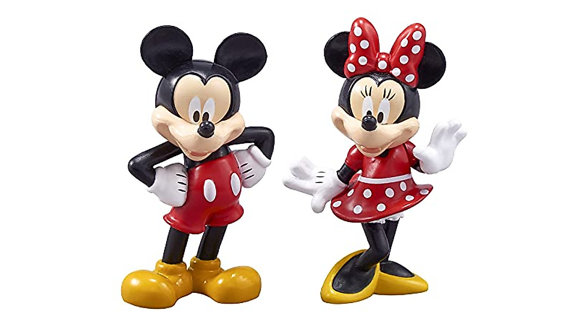 DecoSet Disney Mickey & Minnie Mouse Cake Topper Set | Food-Safe Plastic