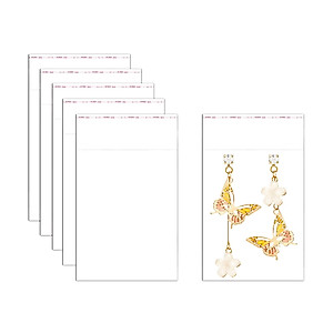 3x4'' Self Sealing Cellophane Bags 300pcs Small Clear Self Adhesive Cello Bags 2mil Tiny Resealable Poly Pouch Bags for Cookie Candy Bakery Photos Cards Soap Jewelry Party Decorative