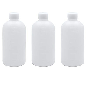 Sscon 3Pcs 500ml Plastic Small Mouth Graduated Lab Reagent Bottles Sample Sealing Bottls