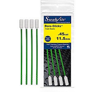 SWAB-ITS Made in The USA 8.5".45 Caliber Handgun Firearm Cleaning Swab .45cal 11.5mm 43-4509