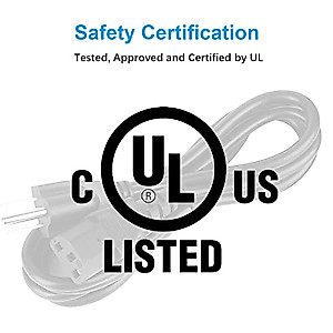 3 Prong Power Cord Replacement for Vizio TV, Vizio VX32L VW32L VX37L VW26L VA6 VMM26 LCD TV Power Cable