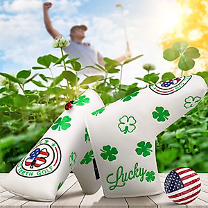 BIG TEETH Golf Blade Putter Cover Headcover Club Protector Magnetic Bar Closure Lucky Putter Cover for Scotty Cameron Taylormade Odyssey