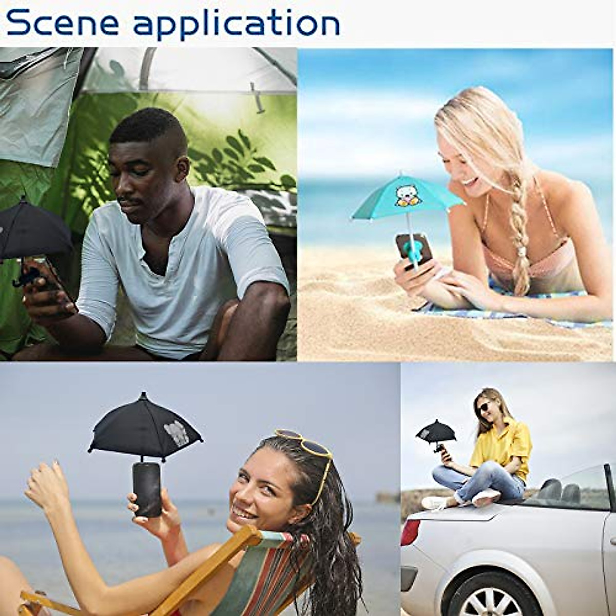 BEITESTAR Universal Phone Sunshade Holder - Upgrade Phone Umbrella for Outside Sun Shade - Creative Desktop Piggy Cell Phone Holder, Silicone Durable Mobile Phone Holder