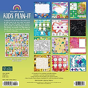 Willow Creek Press Kid’s Plan It Calendar Monthly 2024 Wall Calendar (12" x 12")