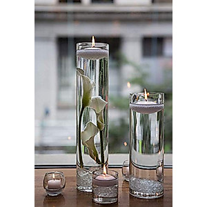CandleNScent Unscented Floating Candles | Large 3 Inch - Fits in 3 Inch Vase and Above | White| Floats On Water | Made in USA (Pack of 36)