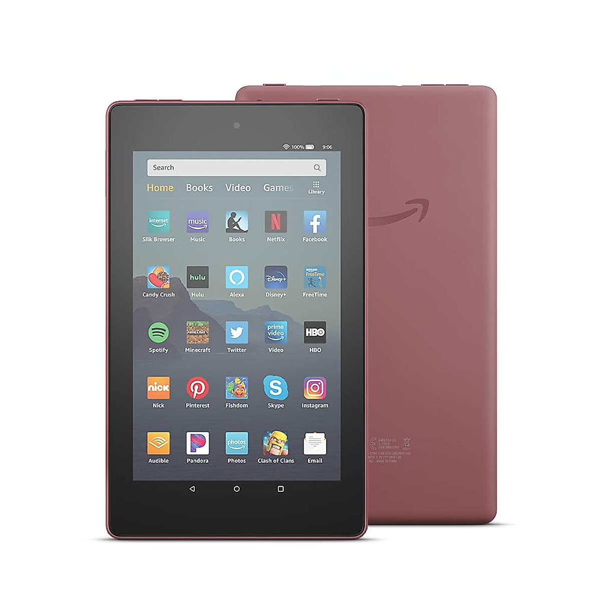 Fire 7 Tablet (7" display, 32 GB) - Plum + Kindle Unlimited (with auto-renewal)