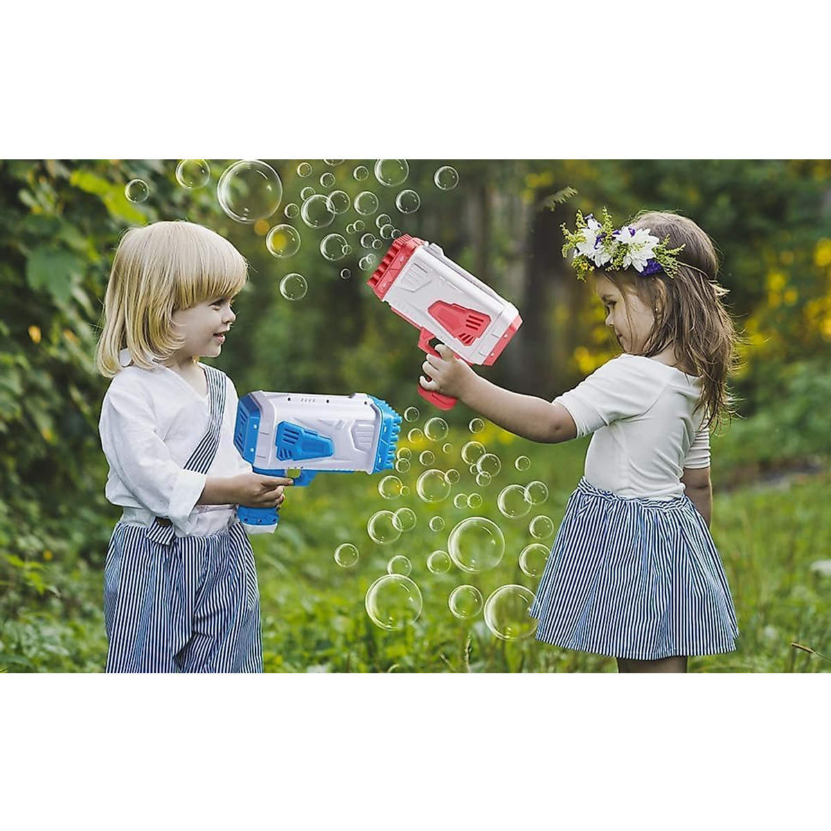 Bazooka Bubble Machine Gun with Light for Summer|Rocket Boom Bubble Blower|Big Rocket Launcher,Toddler Outdoor Toys for Kids Ages 4-8,Gifts for 3 5 6 7 Year Old Boys and Girls,Adults (Pink)