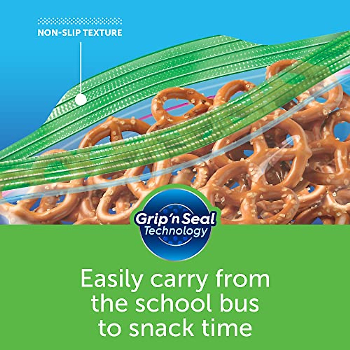 Ziploc Snack Bags, Storage Bags for On the Go Freshness, Grip 'n Seal Technology for Easier Grip, Open, and Close, 270 Bags Total