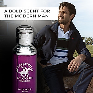 Beverly Hills Polo Club CHAMPION - Cologne for Men with Notes of Vanilla, Lily, Oakmoss & Patchouli - Sweet Floral Sexy Fragrance Scent - Eau De Toilette Spray 3.40fl.oz / 100ml