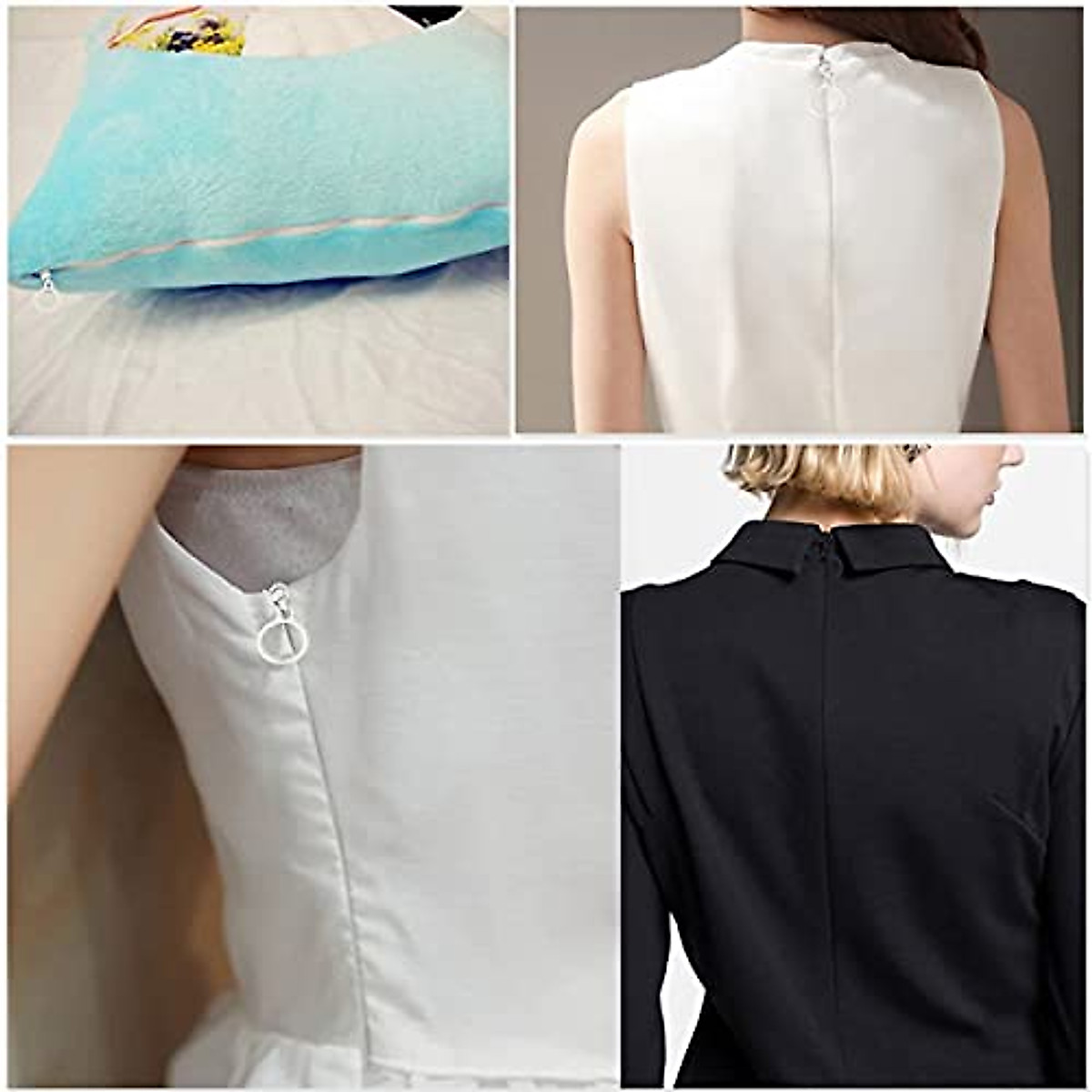 Zippers Colorful Resin 14pcs Non Separating Zippers with Ring Pulls #3 Plastic Zippers Lifting Pull Close-end for Clothes DIY Handbags Sewing Craft Bags Mixed 14 Colors Resin Zippers (25cm) 10inch