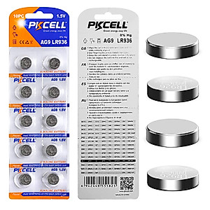 PKCELL LR936 Batteries LR45 1.5V AG9 Battery G9 194 394 Button Cell Watch Batteries 20Pcs
