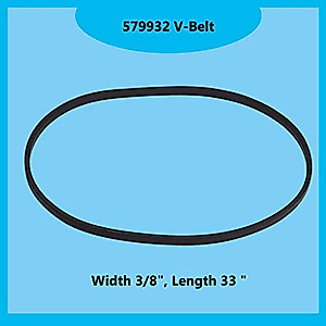 YUSUKEGU 579932MA & 585416 Snow Blower Drive Belt Compatible with Murray Craftsman Two-Stage Snowblower 754-0275 954-0275 954-0282 579932 585416MA