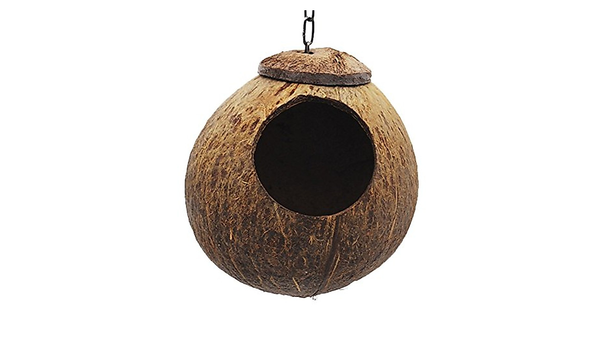 Natural Coconut Bird Nest Cage for Parrots & Shelters