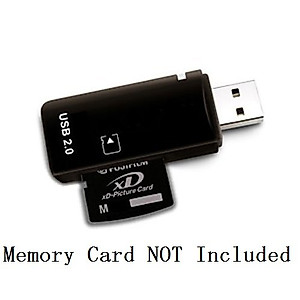 eTECH USB2.0 Black Color High Speed xD Memory Card Reader Supports Olympus and Fuji XD Picture Card 1GB 2GB