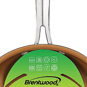 Brentwood BFP-320C 8-inch Non-Stick Induction Copper Frying Pan