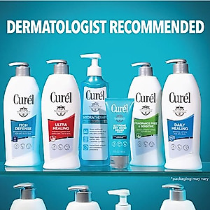 Curel Fragrance Free Comforting Body Lotion, Unscented Dry Skin Moisturizer for Sensitive Skin, with Advanced Ceramide Complex, Repairs Moisture Barrier, 20 oz