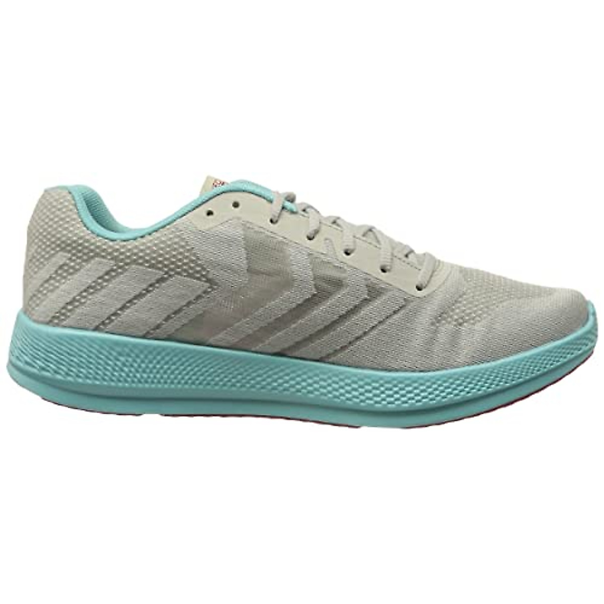 Skechers Women's GO Run Razor 3+ Sneaker, Gray Mesh Hot Melt Aqua Hot Pink Trim, 9