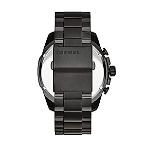 Diesel Men's 59mm Mega Chief Quartz Stainless Steel Chronograph Watch, Color: Black (Model: DZ4318)