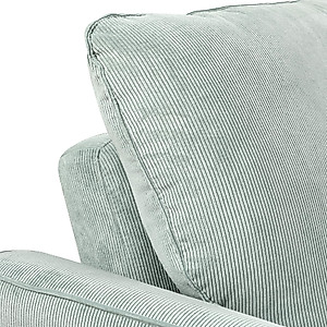 Familymill 78'' Modern Corduroy Fabric Convertible Sleeper Sofa Bed, 3-in-1 Pull Out Couch Bed with Reclining Backrest for Living Room/Apartment/Office (Light Green)