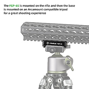 FANAUE FGP-65 Picatinny Arca-Swiss Compatible Rail Plate with Anti-Slip Slot, CNC Machined Aluminum,Tripod Dovetail Adapter Mount