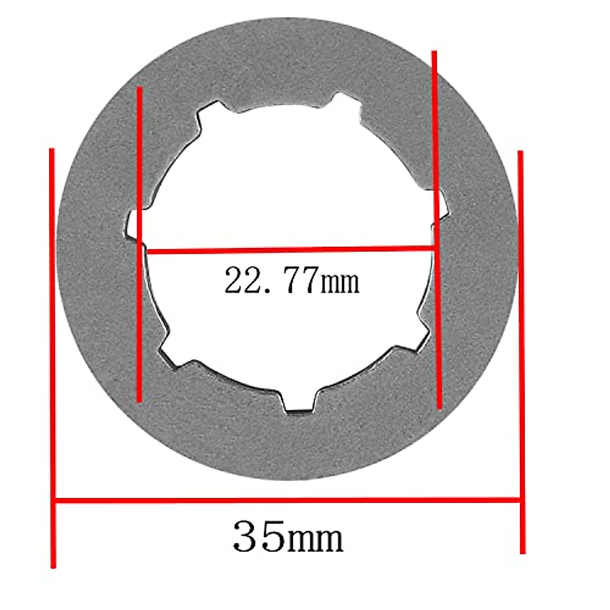 Hippotech Pack of 5 Clutch Drum Rim Sprocket 3/8-7 Fits for Husqvarna for STIHL Chainsaw