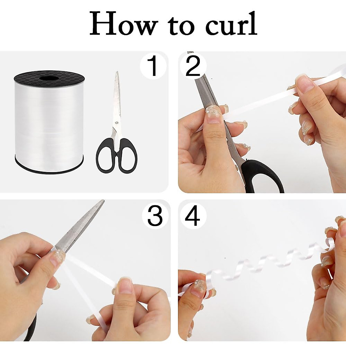 Christmas White Curling Ribbon for Gift Wrapping Ribbon White Ribbon for Gift Wrapping 500 Yards Halloween Balloon String Ribbon Balloon Ribbon String Gift Ribbon Thin Ribbon for Balloons Gift Wrap