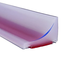 39 Inch Water Guard for Kitchen Sink, Silicone Rubber Kitchen Splash Guard, Corner Dam Water Retaining Strip for Countertop, Shower, Bathroom, Self Adhesive Caulk Seal Strip Edge Trim (Transparent)
