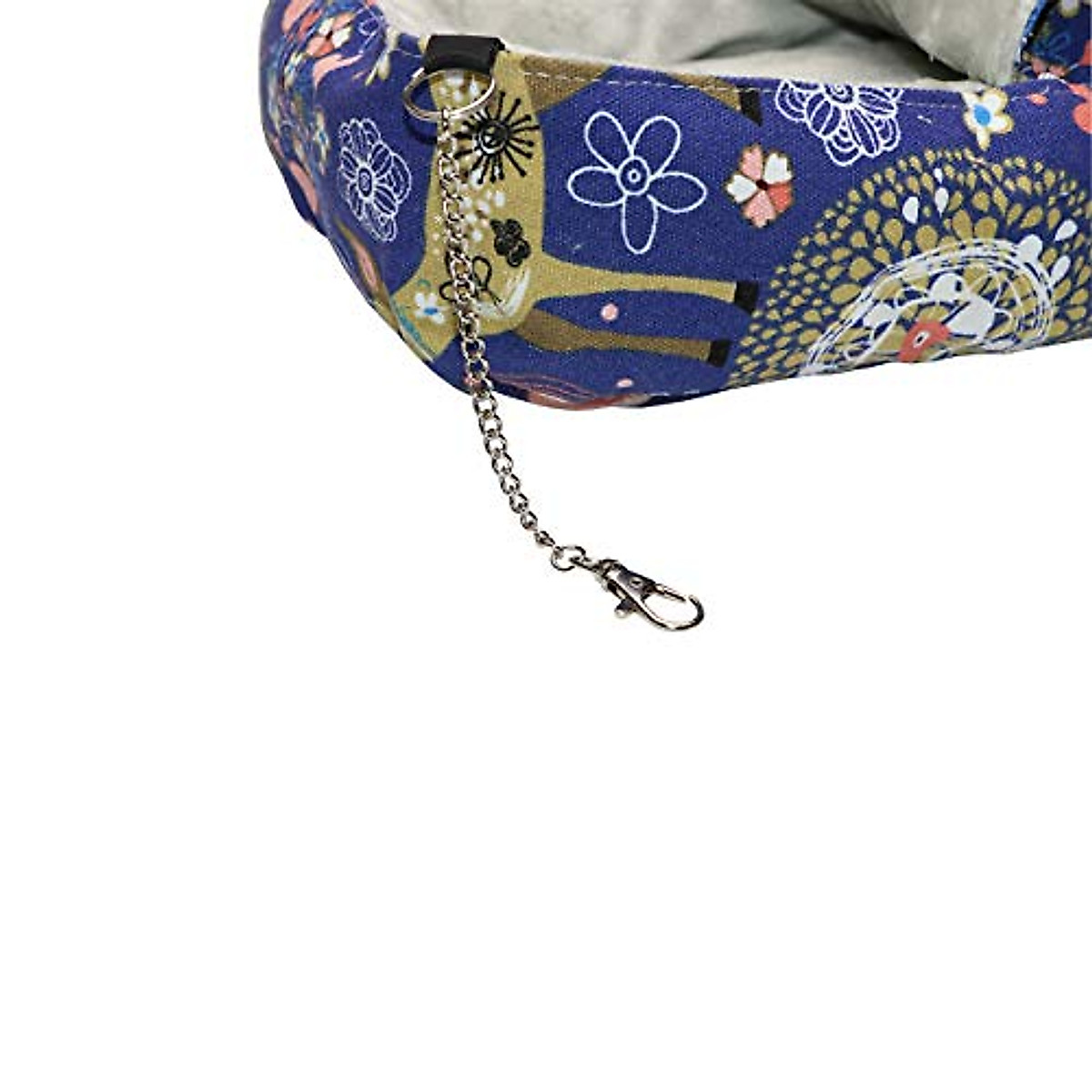 Wontee Guinea Pig Bed Warm Hammock Snuggle Bed for Young Guinea Pig Small Ferret Rat Sugar Glider Squirrel (Blue Elk)