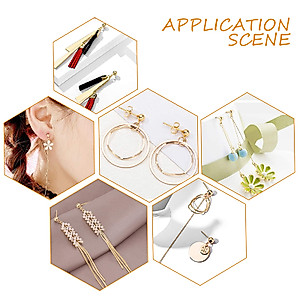 UNICRAFTALE 30pcs Gold Ball Post Stud Earrings Stainless Steel Stud Earring Post with Loop Ear Nut Metal Earring Post Findings with Ear Nuts for DIY Dangle Jewelry Making Findings