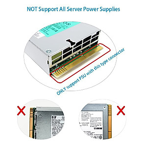 LXun Ethereum Mining ETH ZEC Power Supply 12V GPU/PSU Breakout Board for HP 1200w/750w Server PSU + 12pcs 16AWG PCI-E 6Pin to 6+2Pin Cables 27.5Inch Length(70CM, with 5 Nylon Cable Ties)