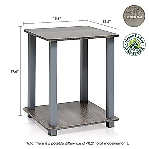 Furinno Simplistic Set of 2 End Table, Walnut/Brown