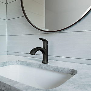 Moen Karis Black Matte One-Handle Single Hole Lavatory Faucet, 84346BL